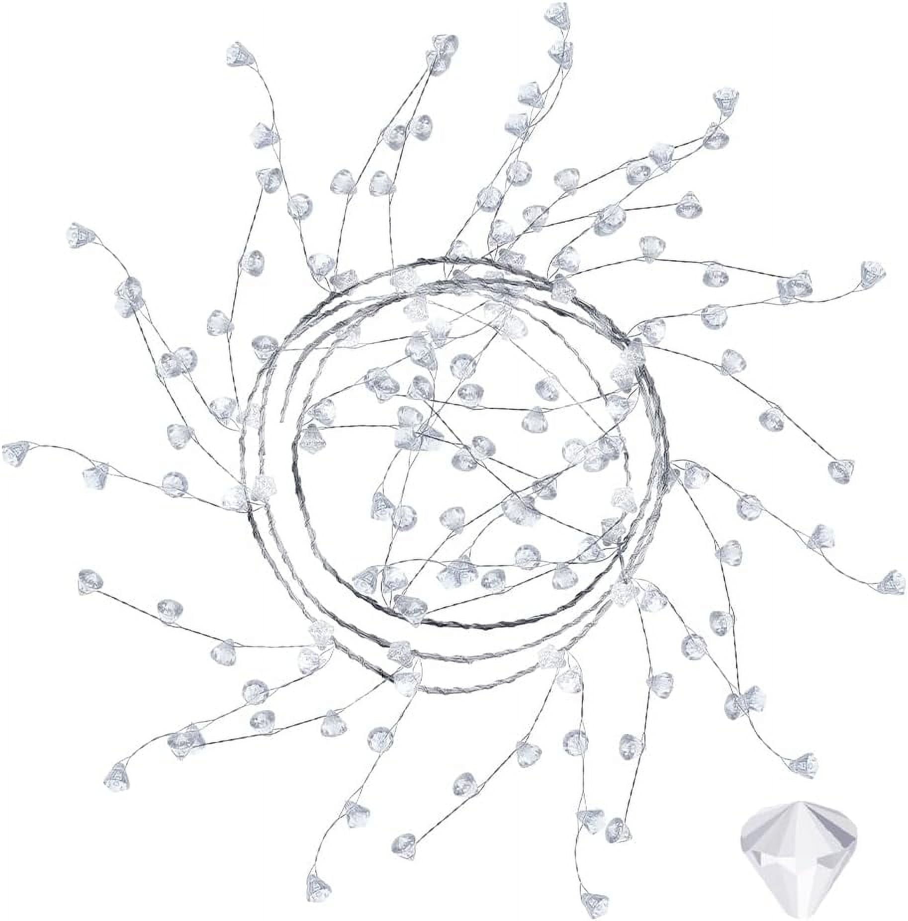 20 FT Clear Diamond Beaded Garlands 5 Pieces Wedding Party Decoration ...