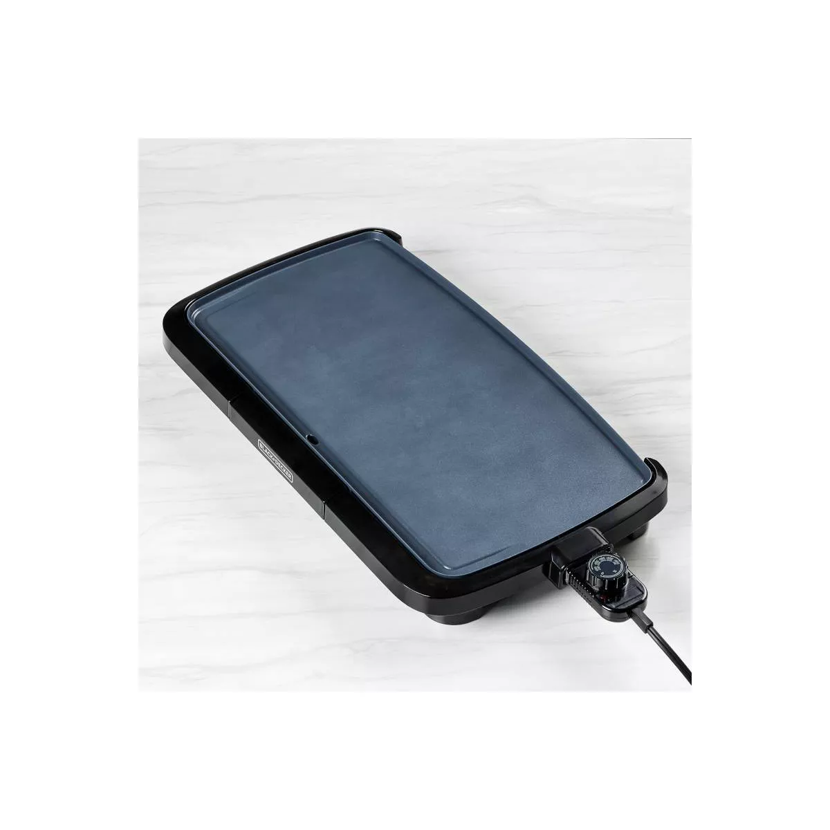 20" Family-Sized Electric Griddle Black: Nonstick, Tabletop ...