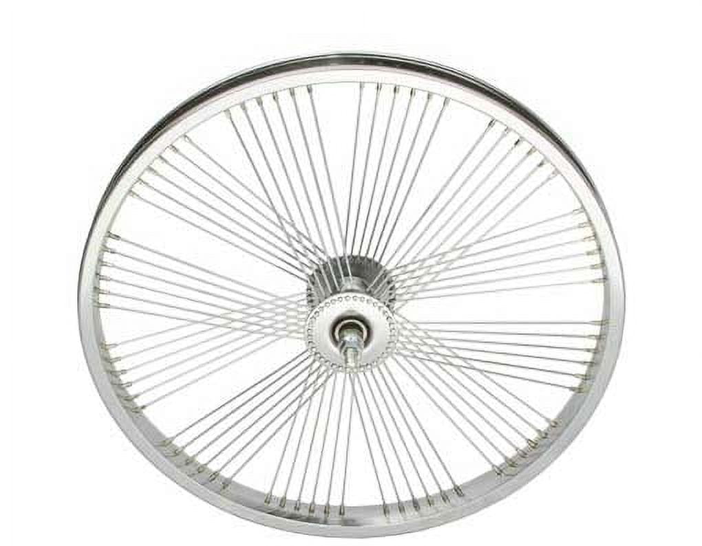 20" Fan 72 Spoke Front Wheel 14G Chrome. Bicycle wheel, bike wheel ...