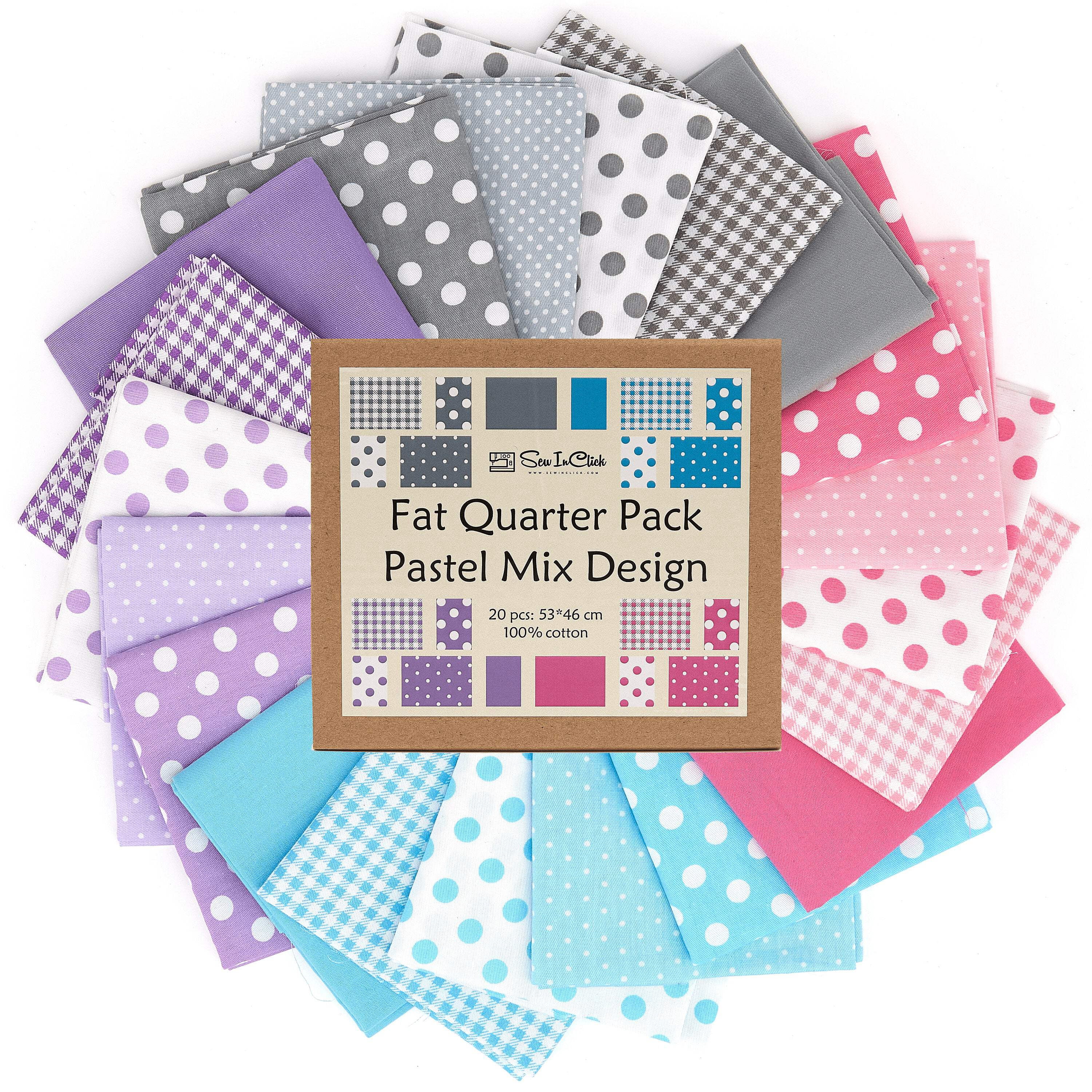 20 Fat Quarter Bundle -100% Cotton | Basic Mix Design - 20 pcs - baby's ...
