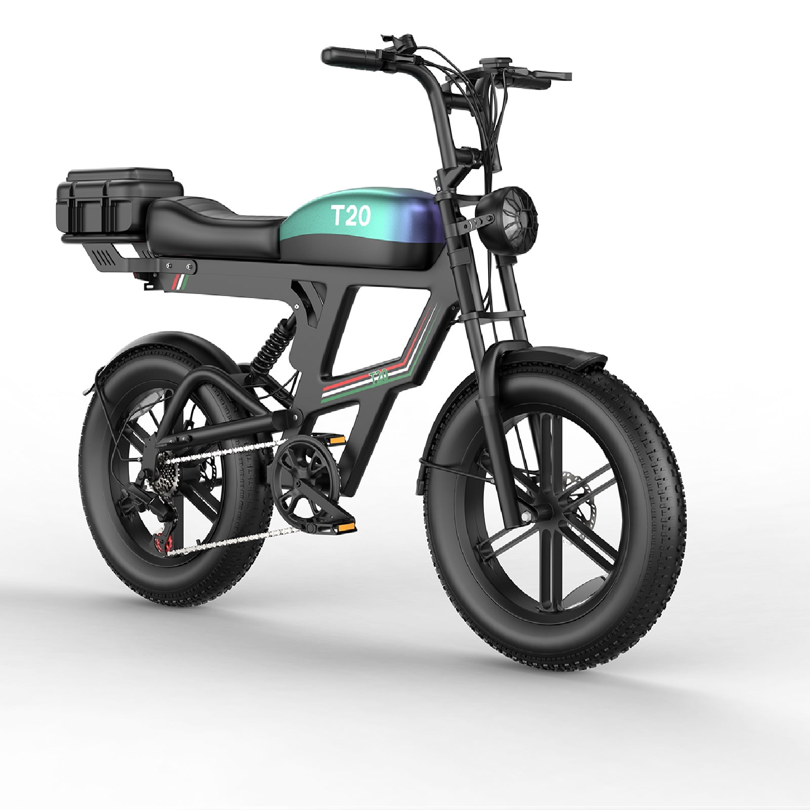 20" Fat Tire Electric Bike for Adults - 1800W Peak Motor, 48V 20AH ...