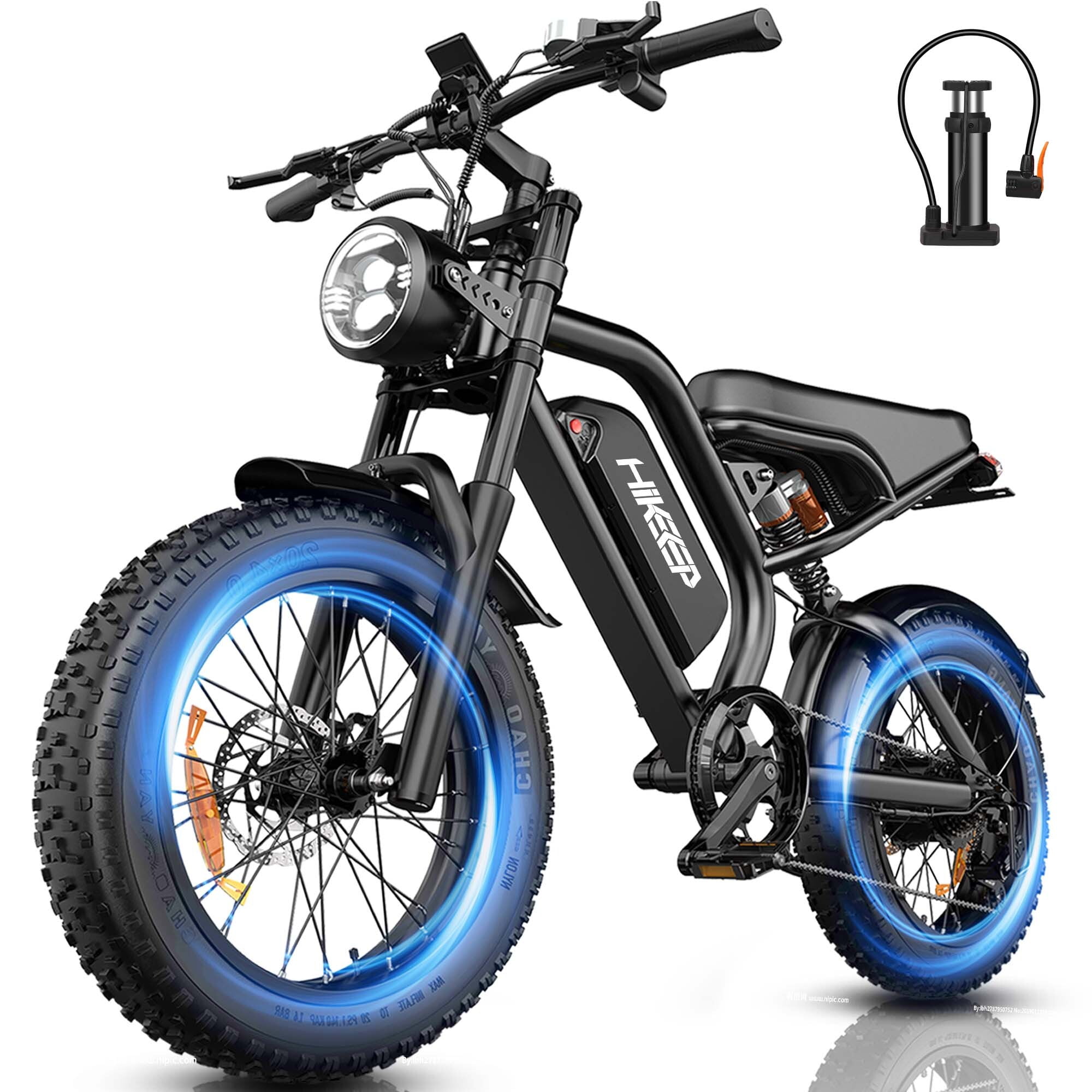 20" Fat Tire Electric Bike for Adults, 1500W Peak Adults Ebike, 48V ...