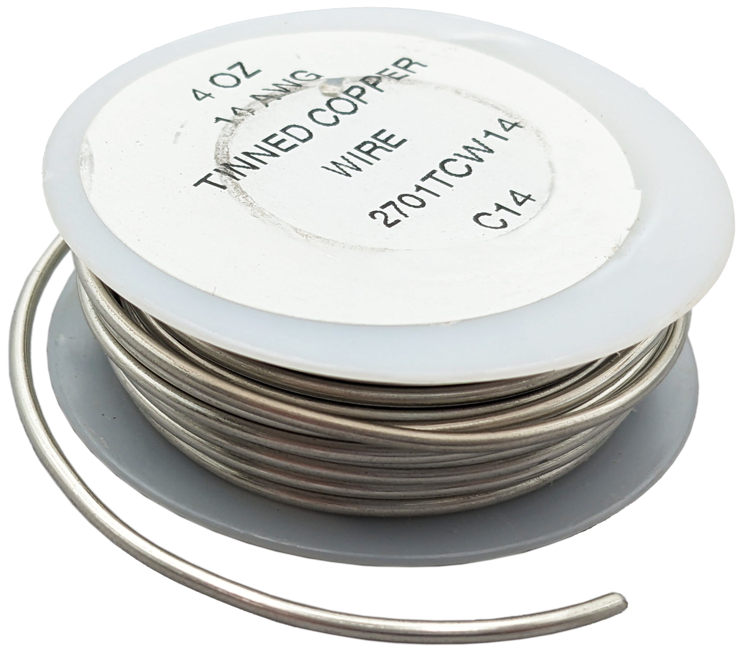 20 Feet 14 Gauge Silver Color Tinned Copper Crafting Wire, Uninsulated ...