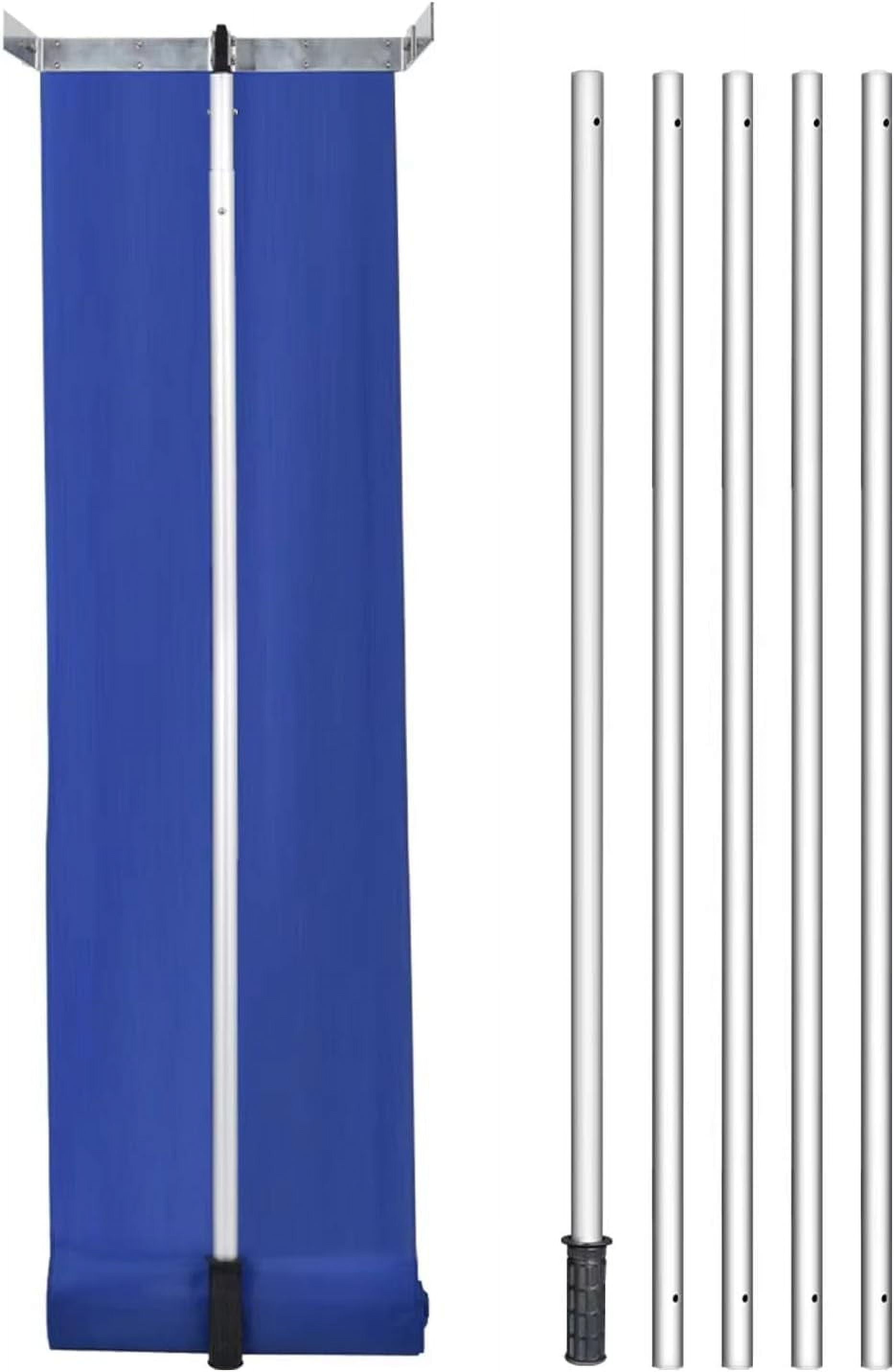 20 Feet Aluminum Snow Rake with 17' Snow Slide, 5 Extension Tubes ...