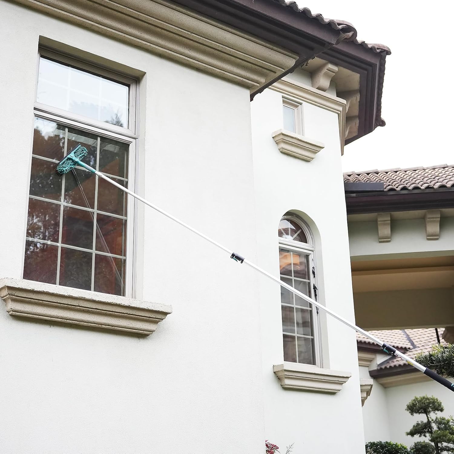 20 Feet High Reach Window Squeegee with 5-12Ft Extension Pole, Window ...