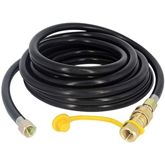 20 Feet Natural & Propane Gas Hose with 3/8 Inch Gas Quick Disconnect ...