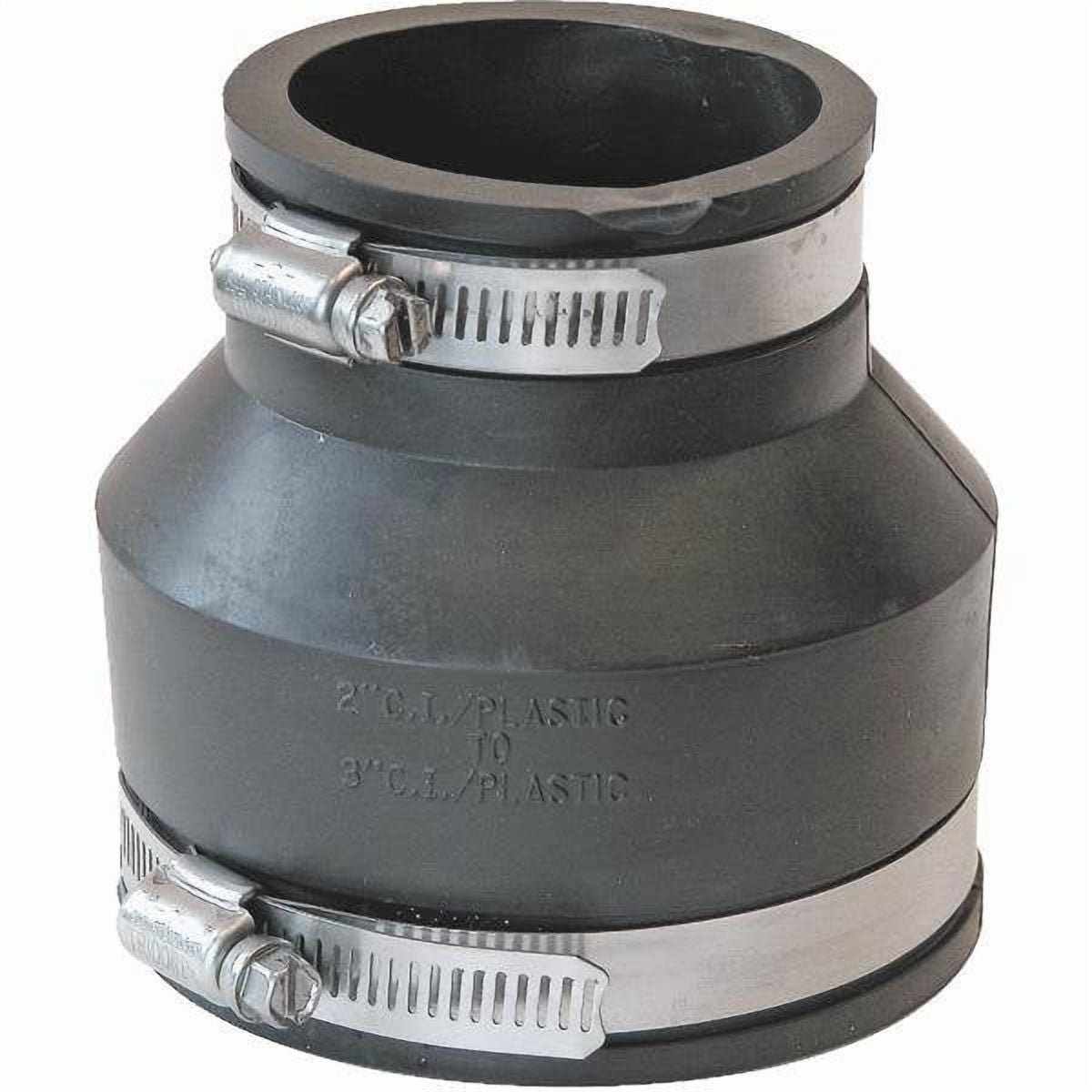 (20)- Fernco Rubber 2" X 3" Flexible PVC Sewer Drain Vent Pipe Coupling ...