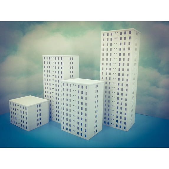 20 Floor OFFICE city LUXURY APARTMENT Building - Z Scale 1:220 - Fully ...