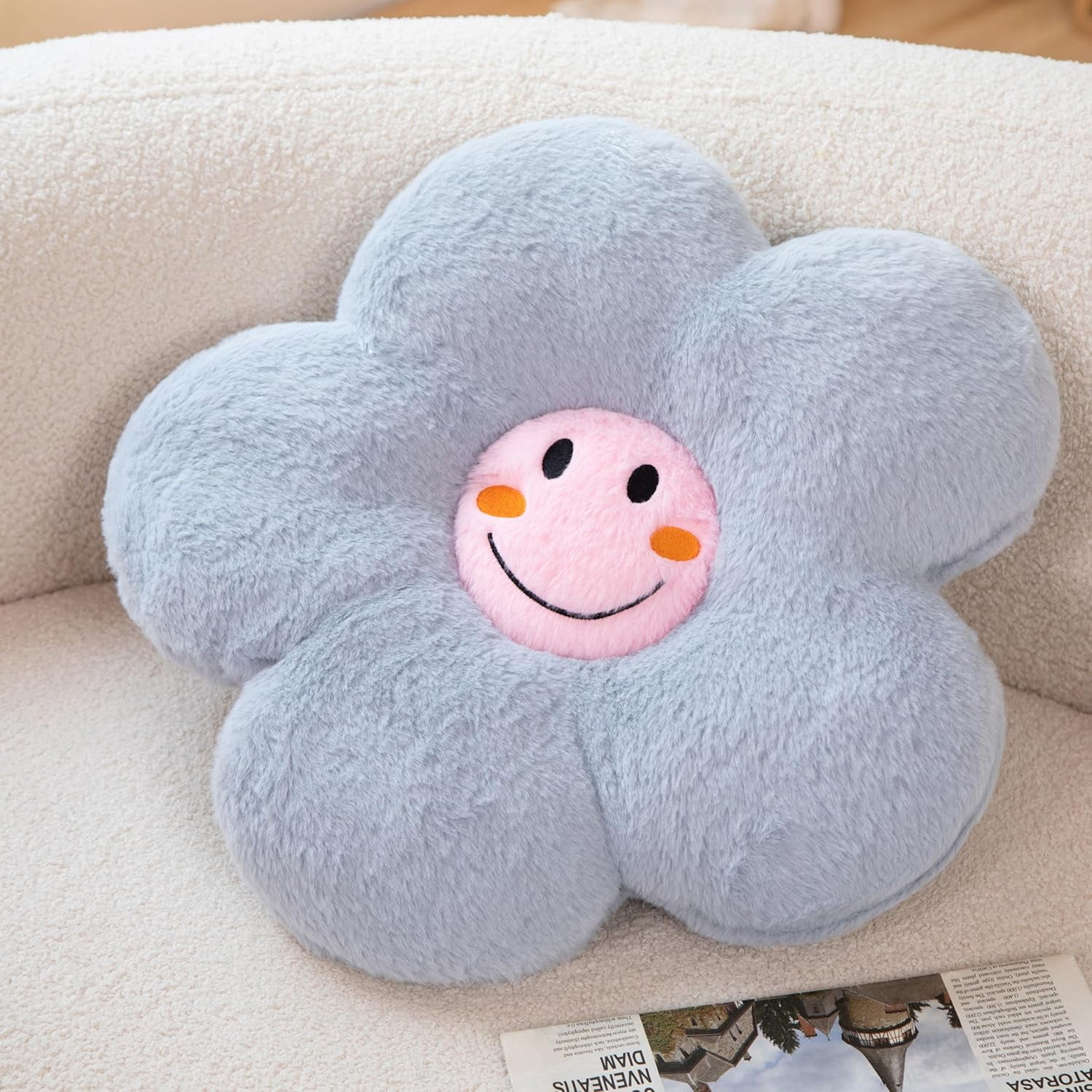 20” Flower Pillow Flower Shaped Throw Pillow Colorful Daisy Flower ...