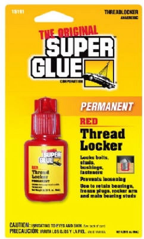 .20 Fluid OZ Permanent Red Thread Locker Locks Bolts Studs, Each ...