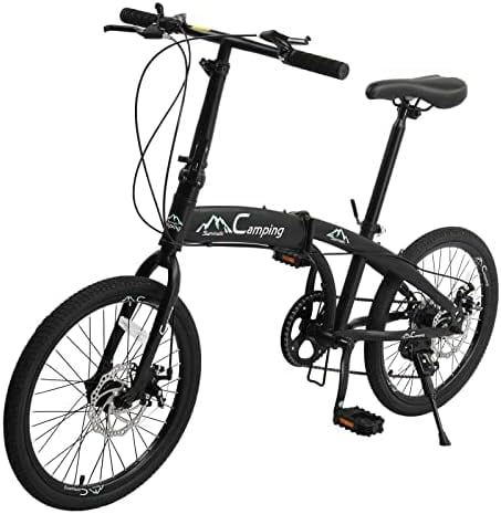 20 in Folding Bike Adult Bike, 7-Speed Folding Bicycle with 100% ...