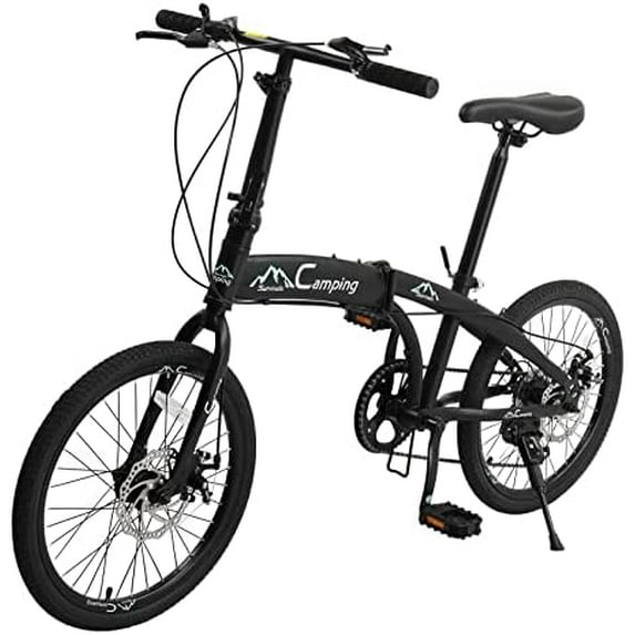 20 in Folding Bike Adult Bike, 7-Speed Folding Bicycle with 100% ...