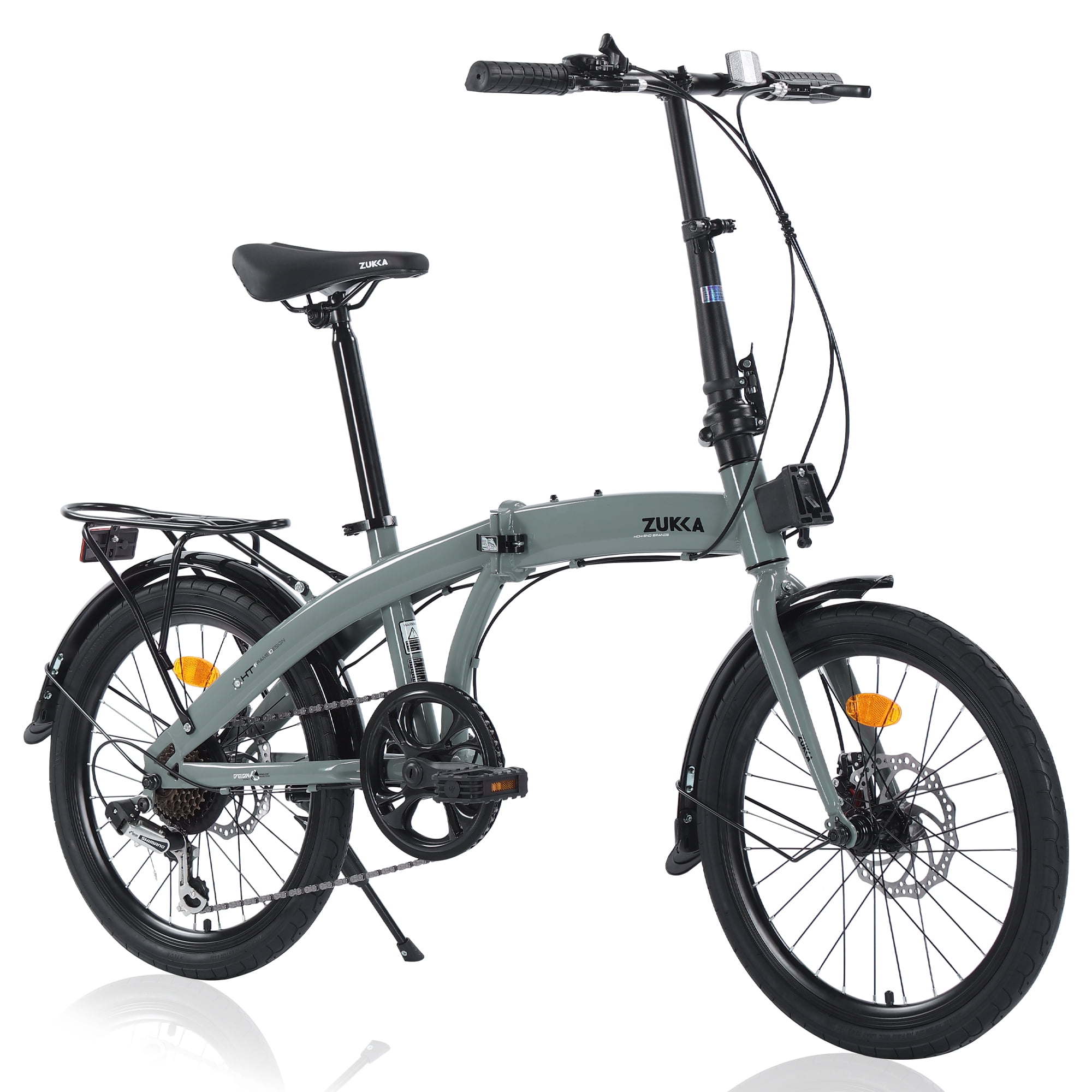 20 Folding Bike with Steel Frame, 7-Speed Gear System, Lightweight ...