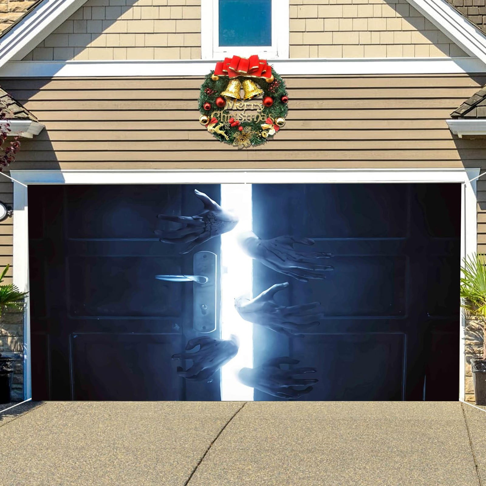 20 Foot Flag Pole with Solar Light Garage : Themed Banner With Haunting ...