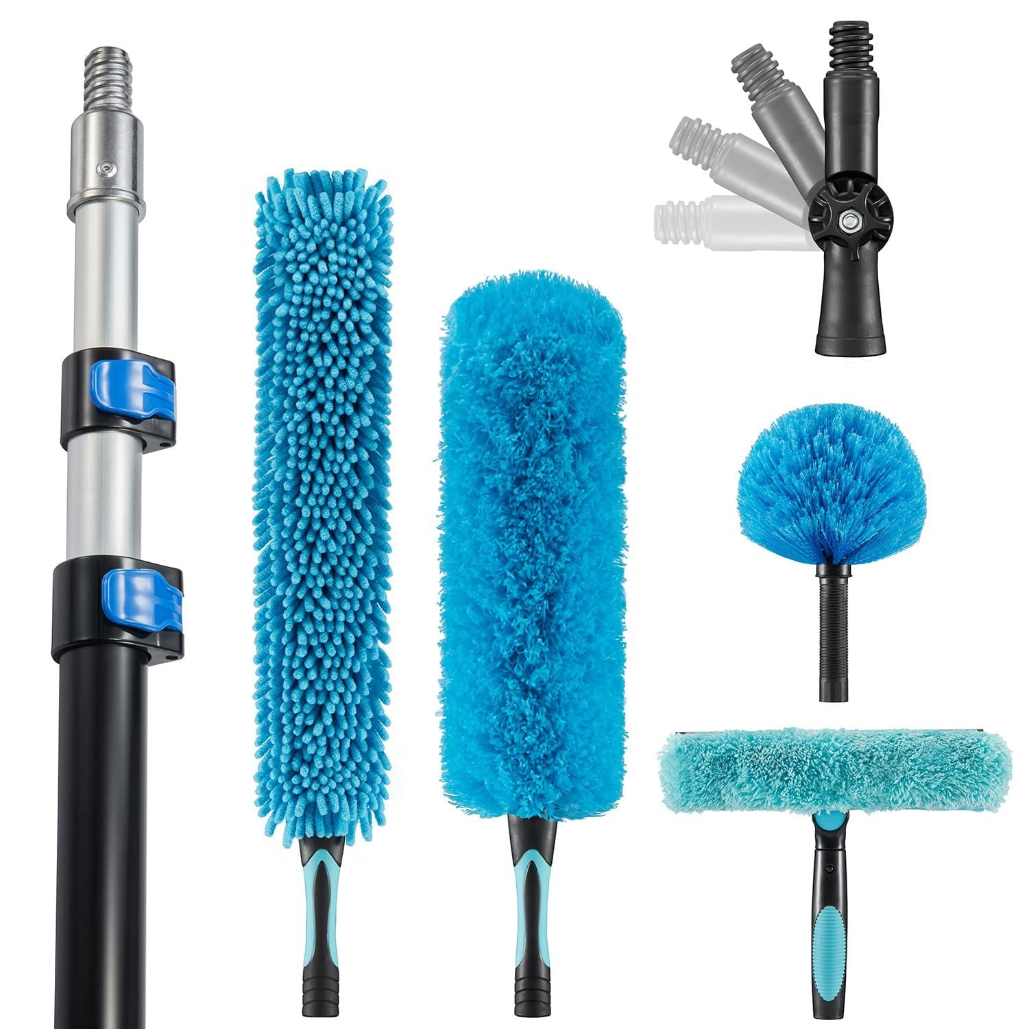 20ft Ceiling Duster with Telescopic Handle, 5-12ft Extension Pole ...