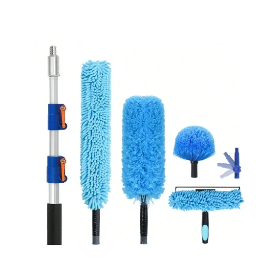 20 Foot High Reach Duster Kit With 5-12FT Extension Pole High Ceiling ...