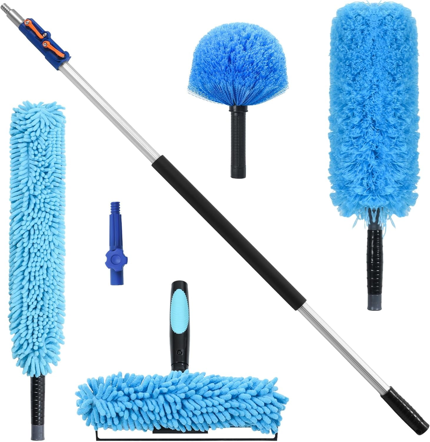 20 Foot High Reach Duster Kit with 5-12FT Telescoping Pole - High ...