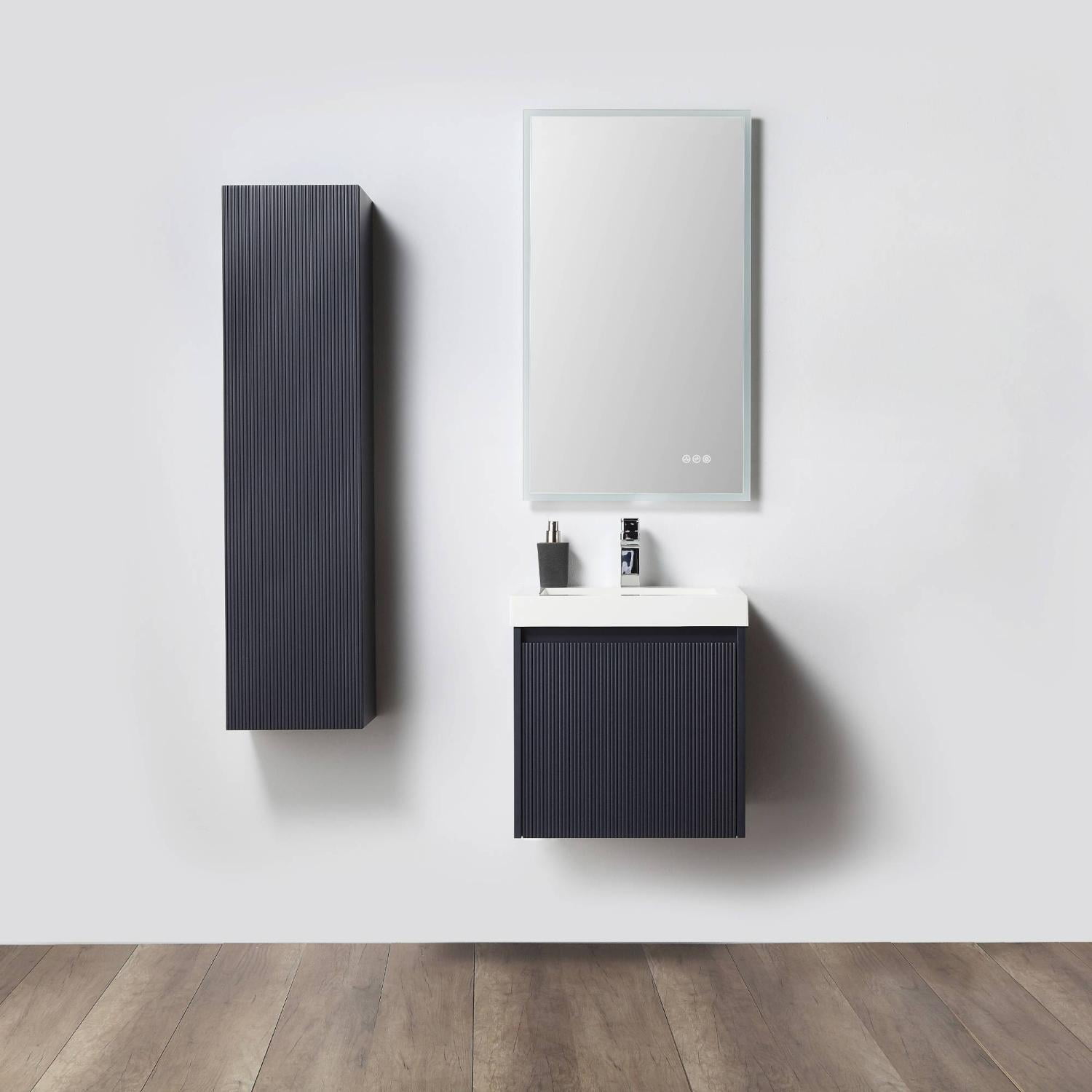 20" Freestanding Bathroom Vanity with Sink - Night Blue - Walmart.com