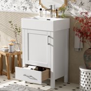 Latoscana OA53OPT3W Oasi 53 Inch Vanity With Left Side Cabinet In White ...