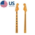 20 Frets Bass Guitar Neck for 4 String PB Bass Part Canada Maple Yellow ...