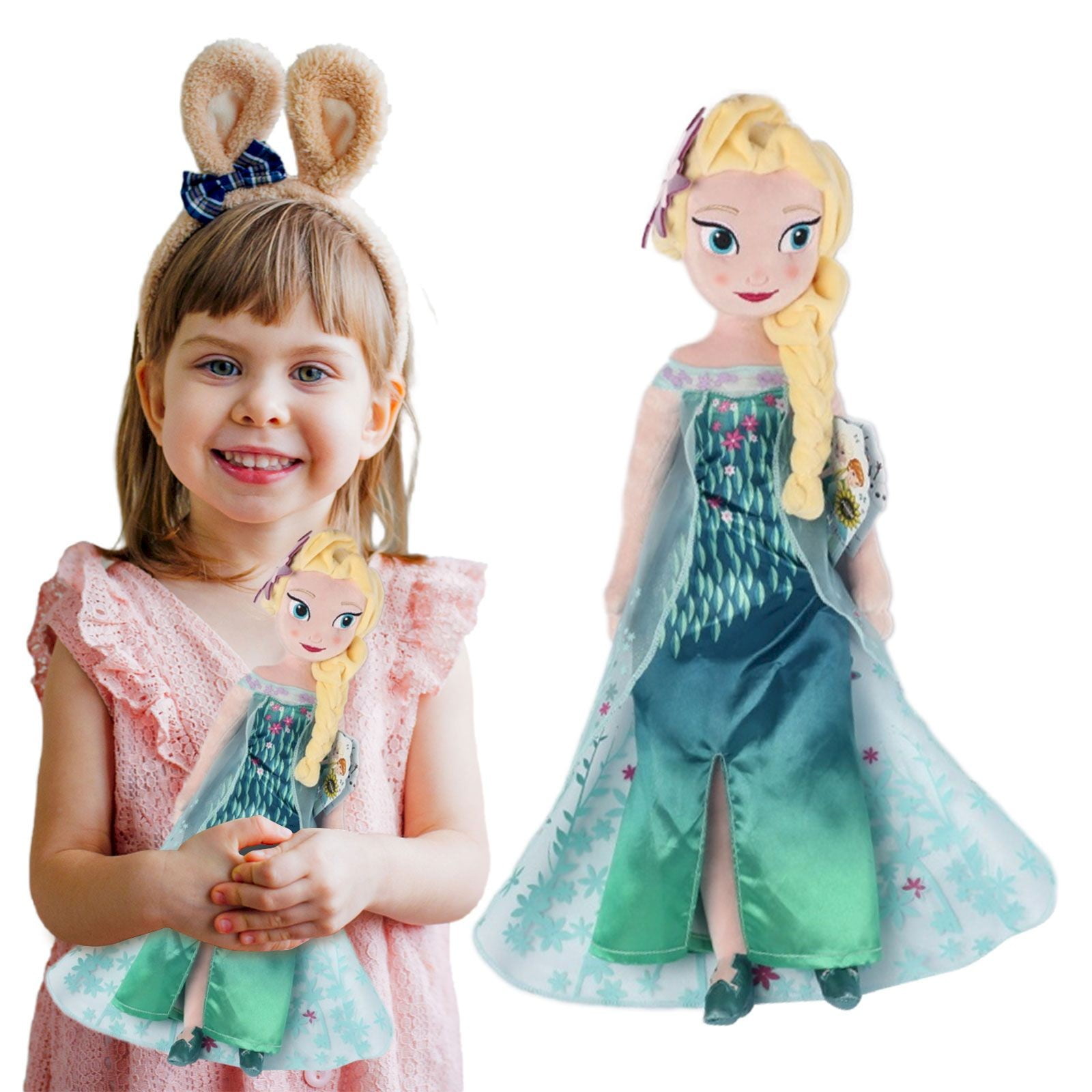 20" Frozen Elsa Plush Toy, Soft Anime-Inspired Doll for Kids, Queen ...