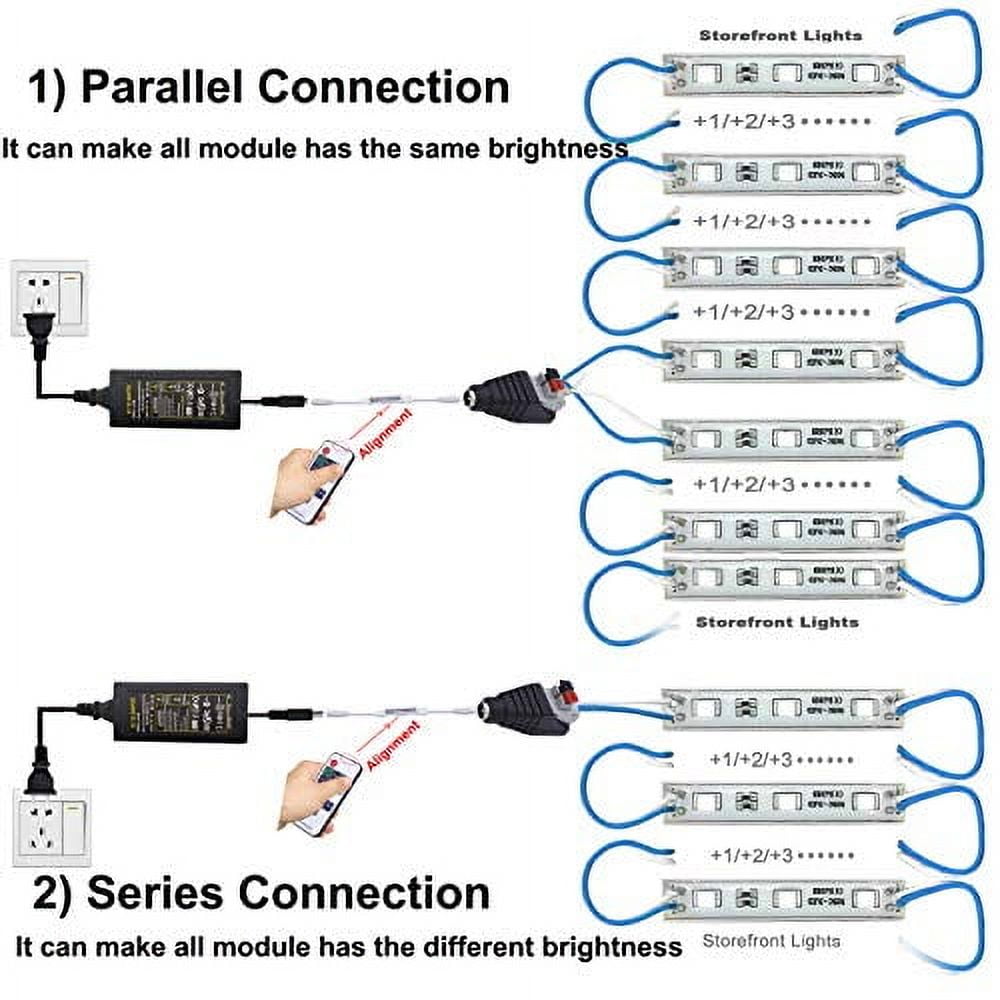 20 Ft Storefront Lights 40 Pieces Warm White 5050 LED Light Module,2 ...