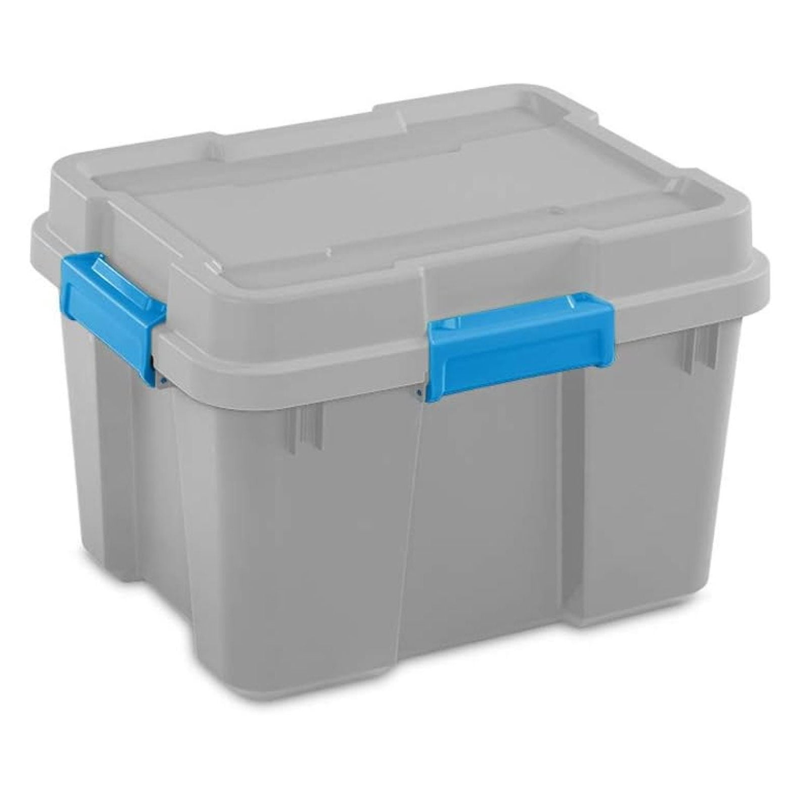 20 Gal Gasket Tote, Heavy Duty Stackable Storage Bin with Latching Lid ...