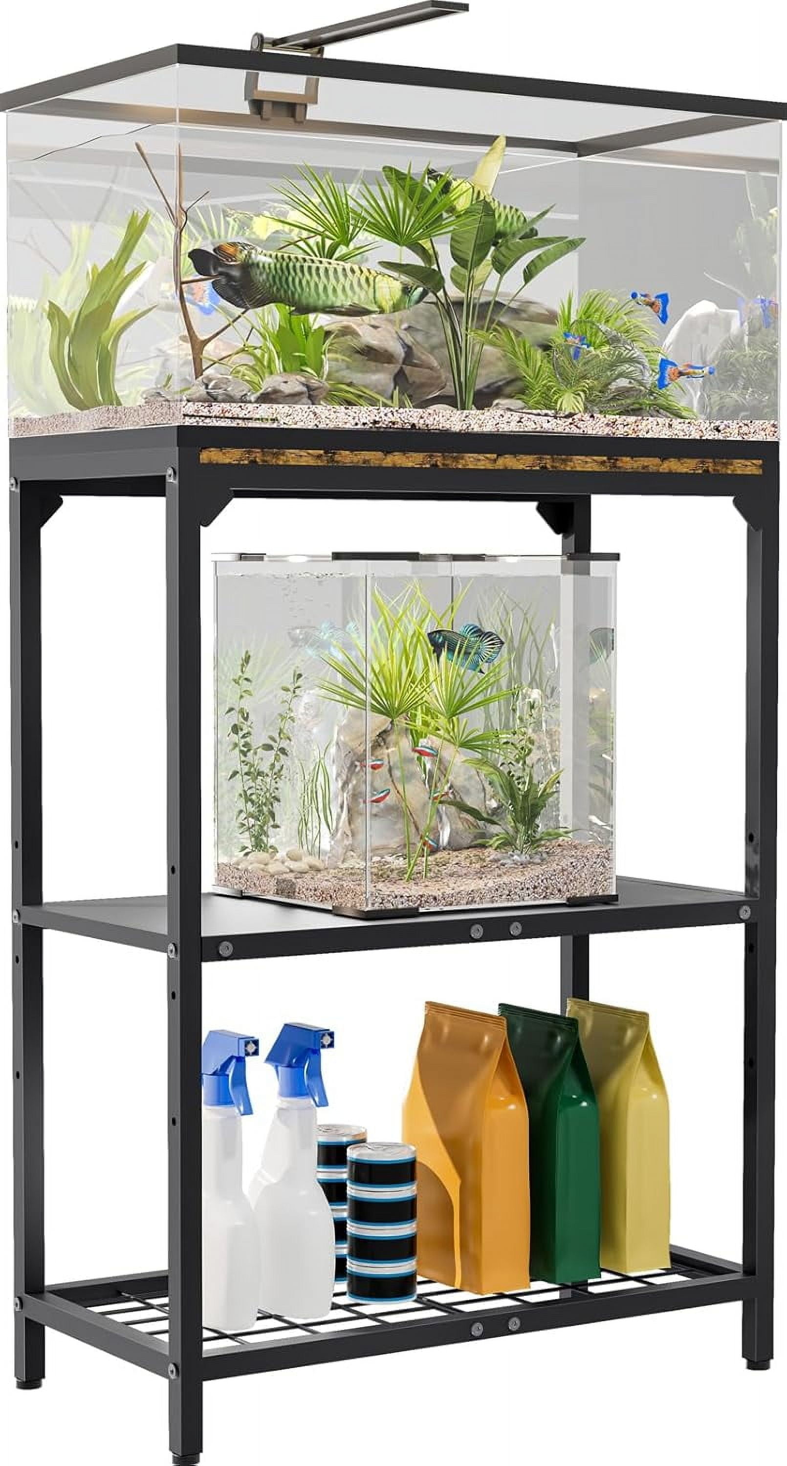 20 Gallon Aquarium Stand, Fish Tank Stand with Adjustable 3-Tier ...