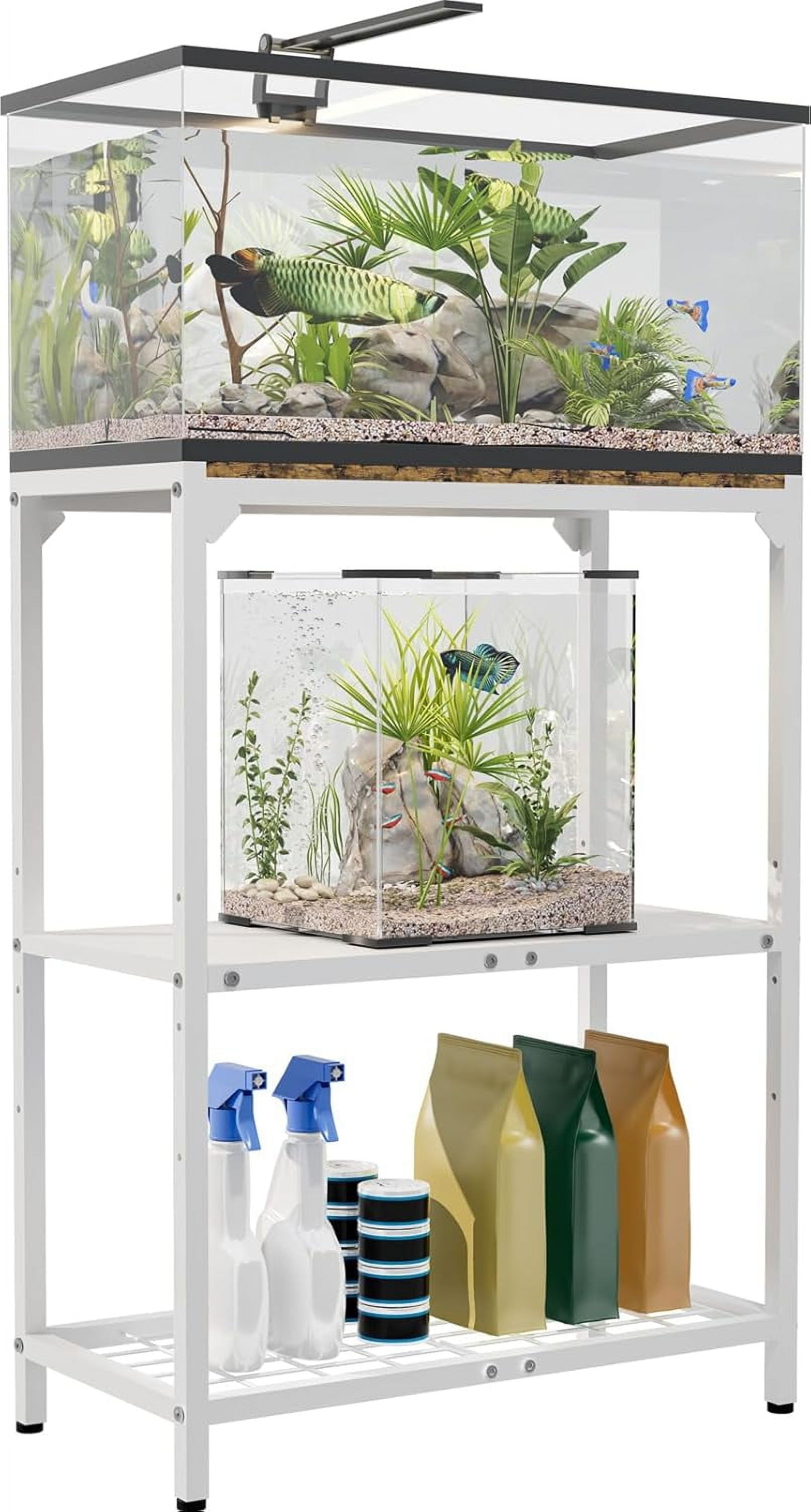 20 Gallon Aquarium Stand, Fish Tank Stand with Adjustable 3-Tier ...