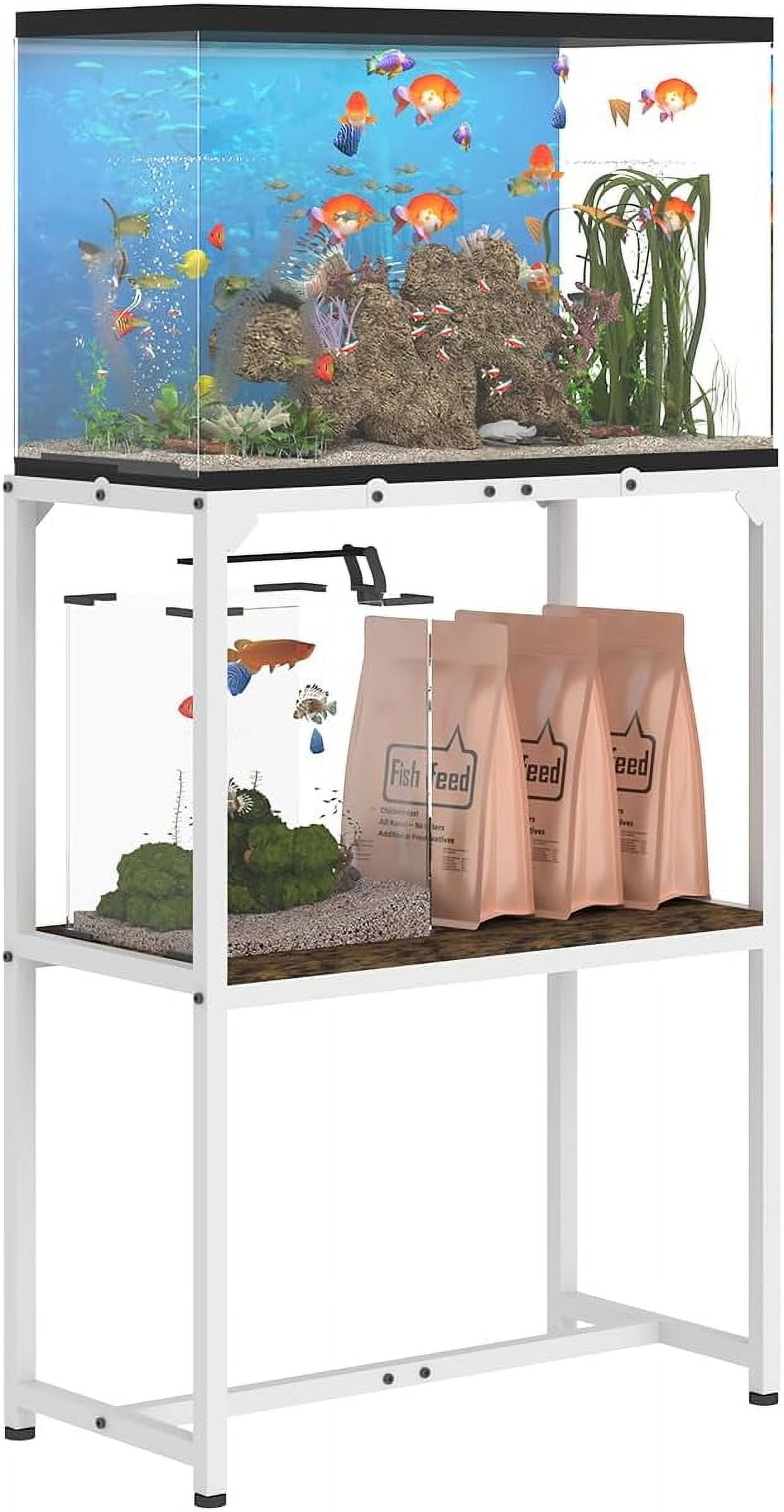 20 Gallon Fish Tank Stand, Upgraded Height Aquarium Stand Table with 2 ...