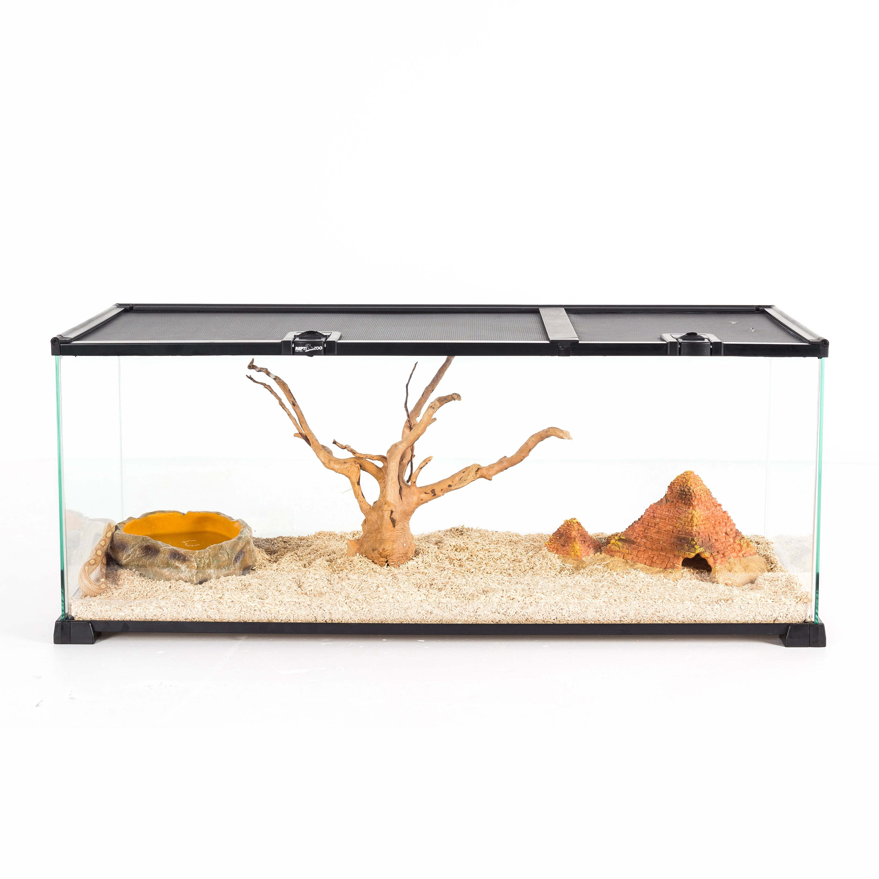 ReptiZo 20 Gallon Full Glass Knock-Down Reptile Terrarium with Double ...