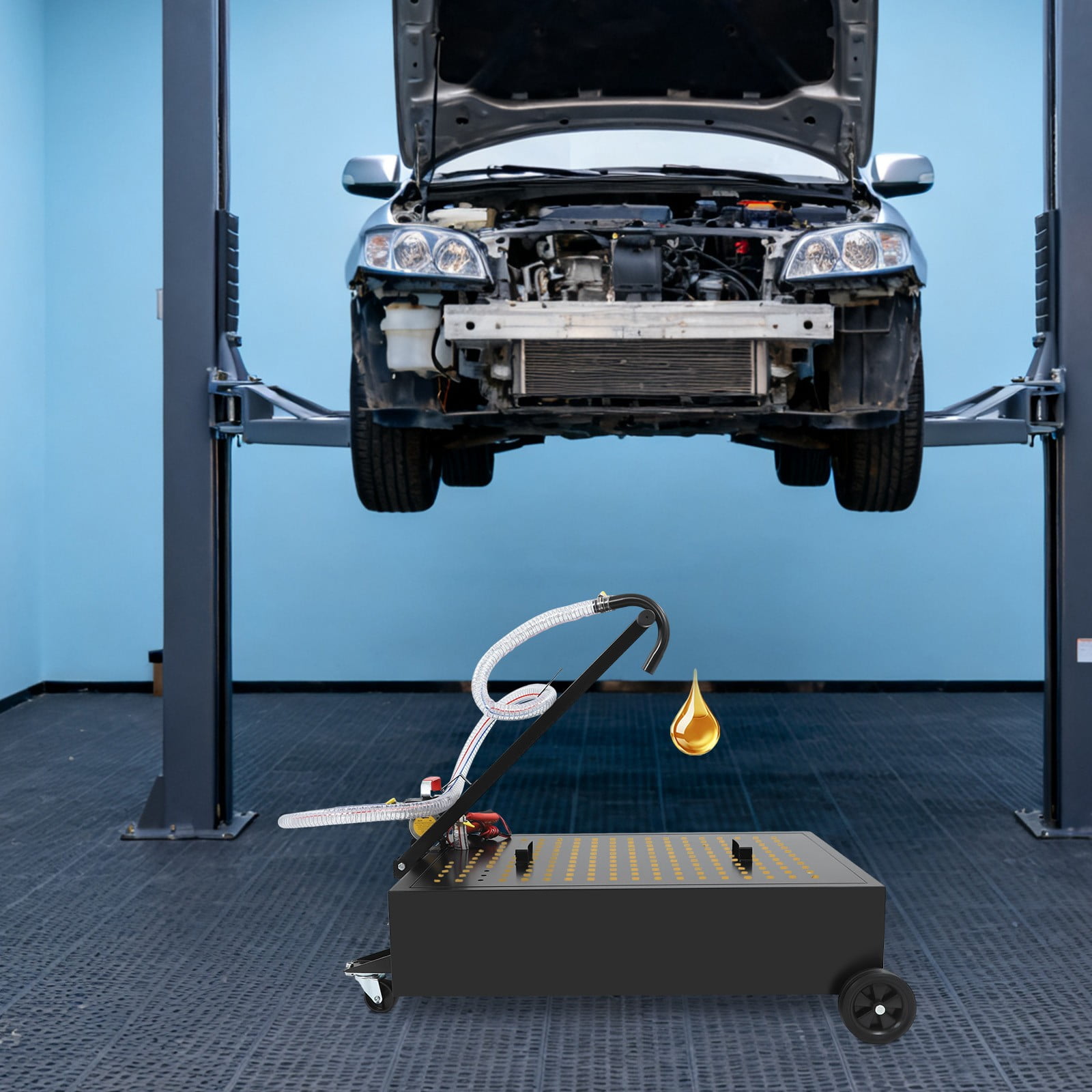 20 Gallon Heavy Oil Drain Pan Electric Pump Oil Drain Pan Oil Drain ...