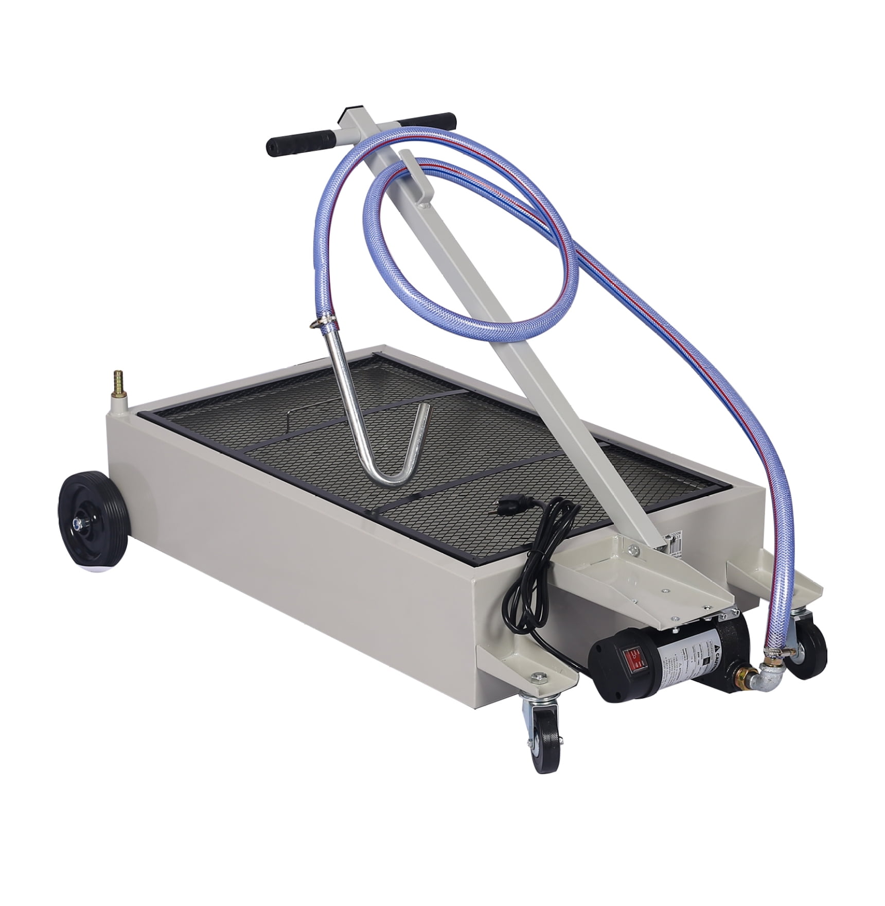 20 Gallon Oil Drain Pan with Pump - Low Profile Automotive Fluid ...