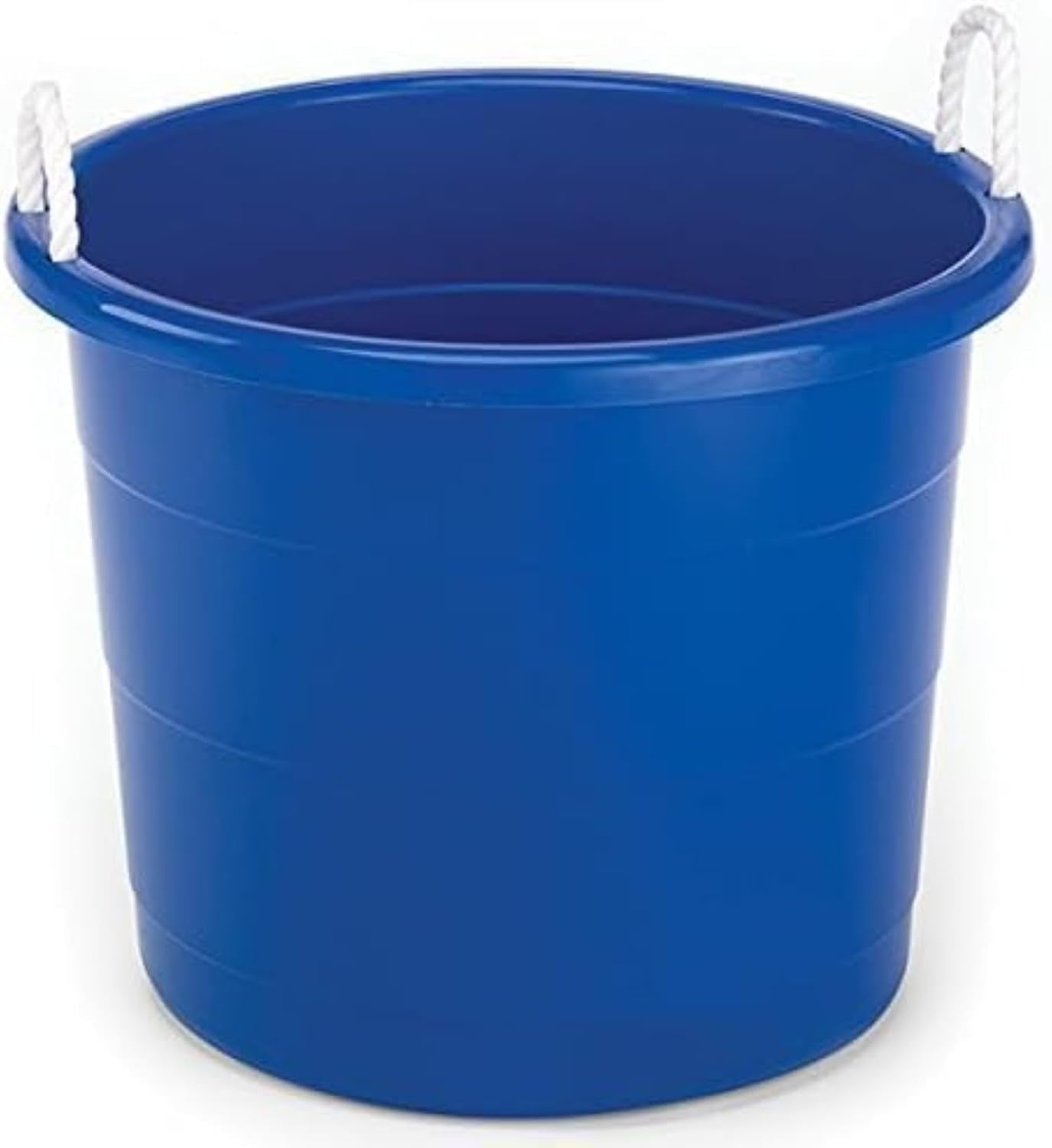 20 Gallon Storage Tub, Round Heavy Duty Plastic Container with Rope ...