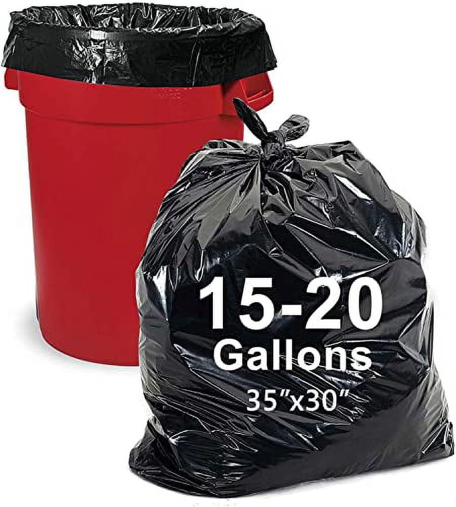 20 Gallon Trash Bags,AYOTEE 25 Count Bulk (35"x30") Large Short Garbage ...