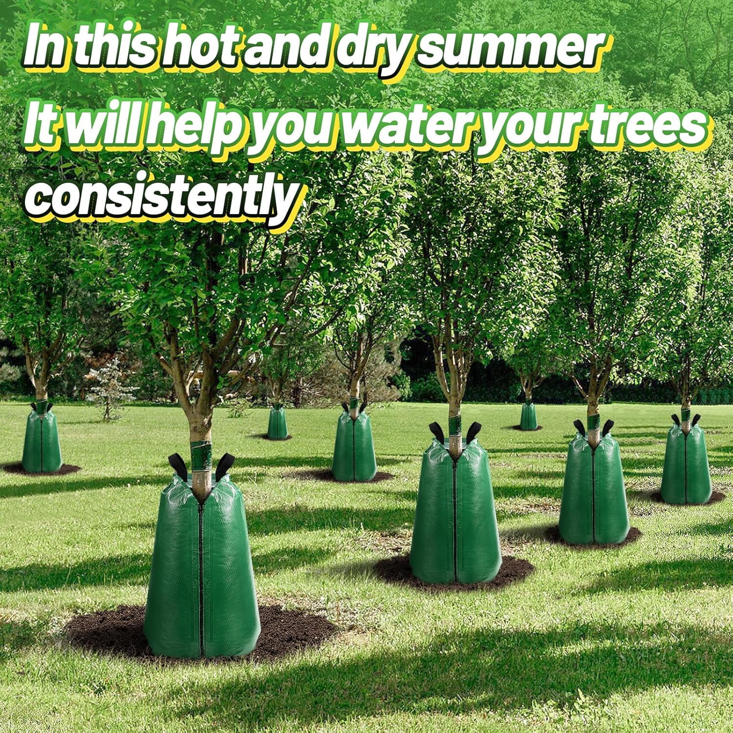 20 Gallon Tree Watering Bag - 8~10 Hours Slow Release, UV Resistant PVC ...