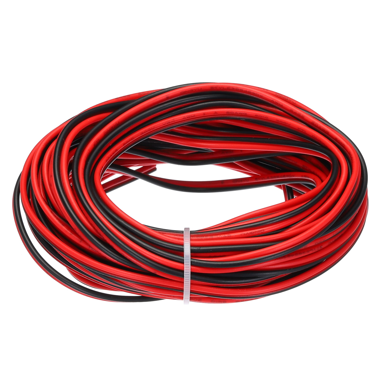 20 Gauge 2 Conductor Parallel PVC Wire, 33Ft/10M Long 1.8mm Dia 300V ...