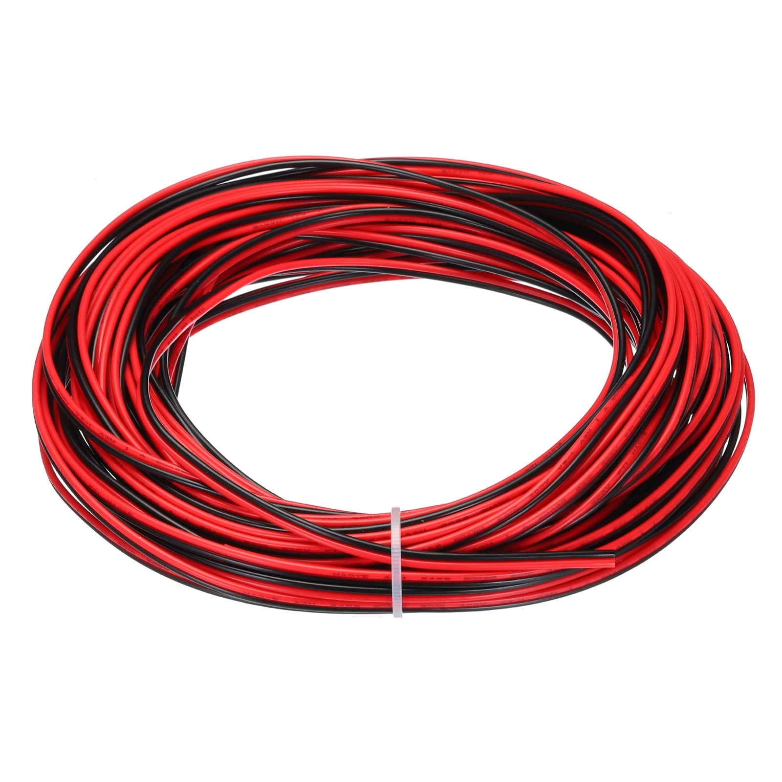 20 Gauge 2 Conductor Parallel PVC Wire, 50Ft/15M Long 1.8mm Dia 300V ...