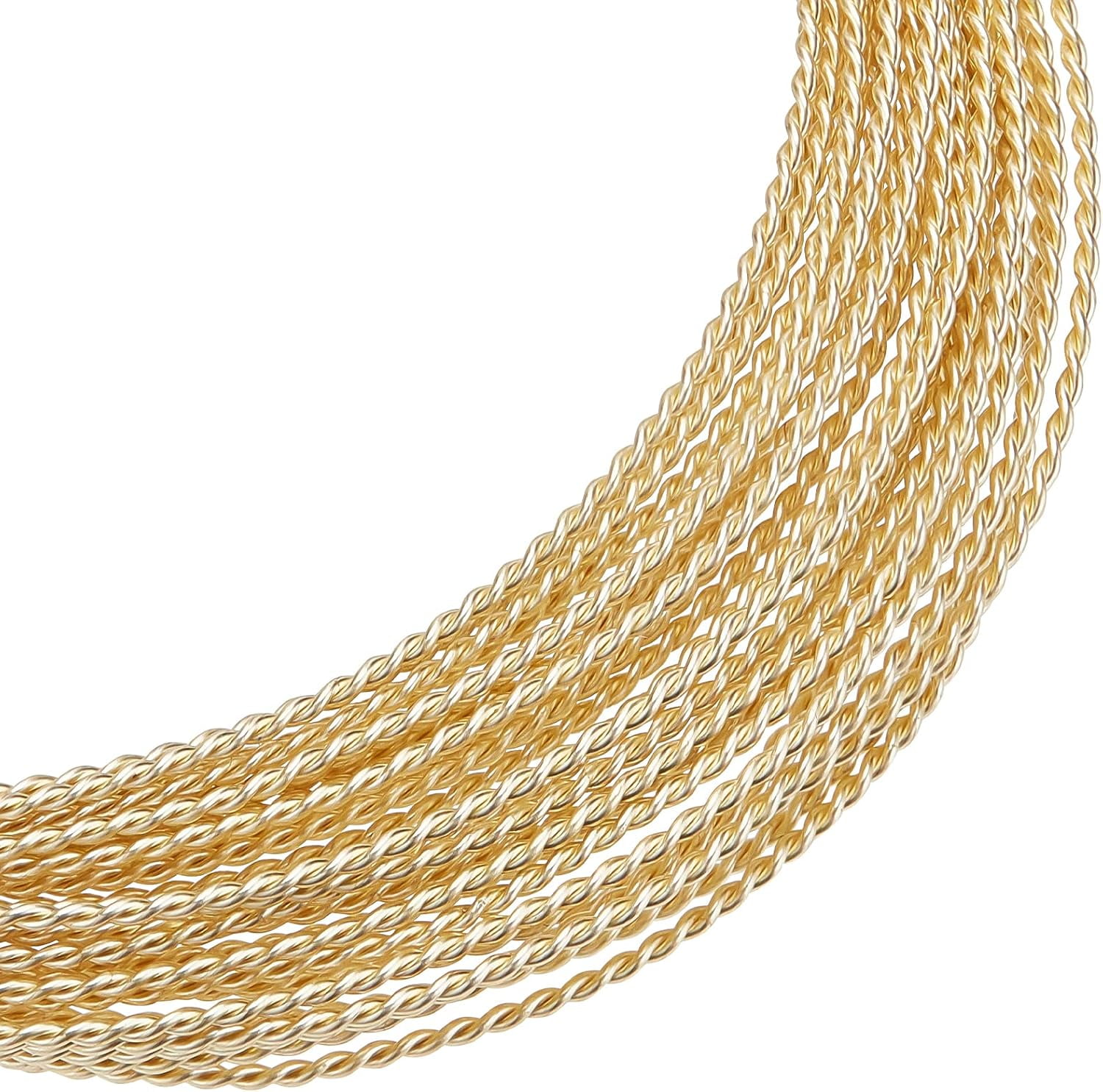 20 Gauge Tarnish Resistant Brass Craft Wire 15Ft Light Gold Round Twist ...