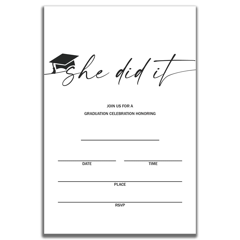 20 Graduation Party Invitations with Envelopes - High School and ...