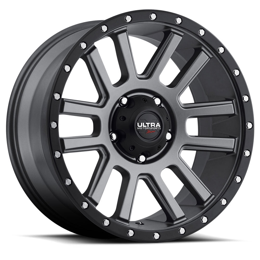 20" Graphite Face With Black X-Lok Lip X107 Wheel by Ultra Wheel 107 ...