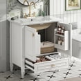 20" Green Bathroom Vanity with Ceramic Sink, Solid Wood Legs - Soft ...