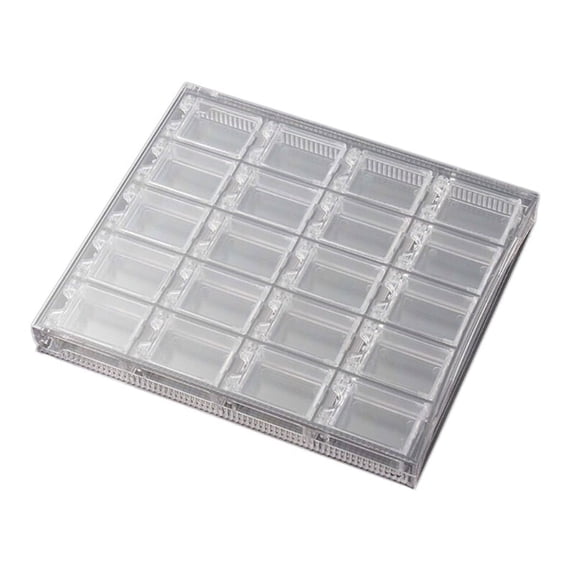 20 Grids Compartment Plastic Storage Box Transparent Organizer Jewelry ...