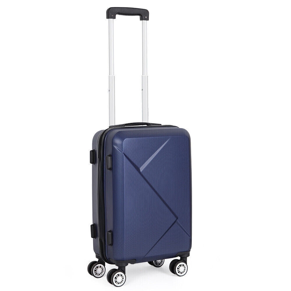 TUOREN 20 inches Hardside Lightweight Trolley Set, 2-Piece, Blue ...