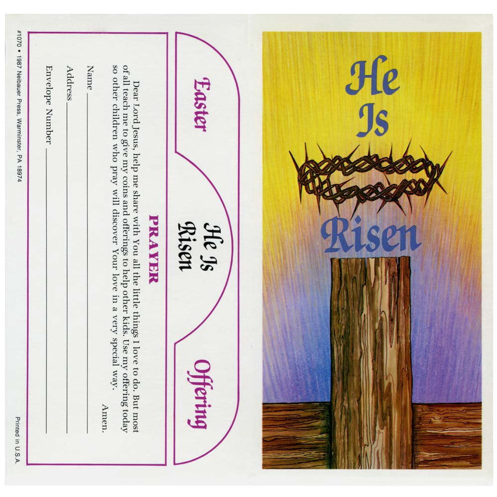 20 - He Is Risen $5.00 Easter Lent Coin Folders Offering - Christian ...