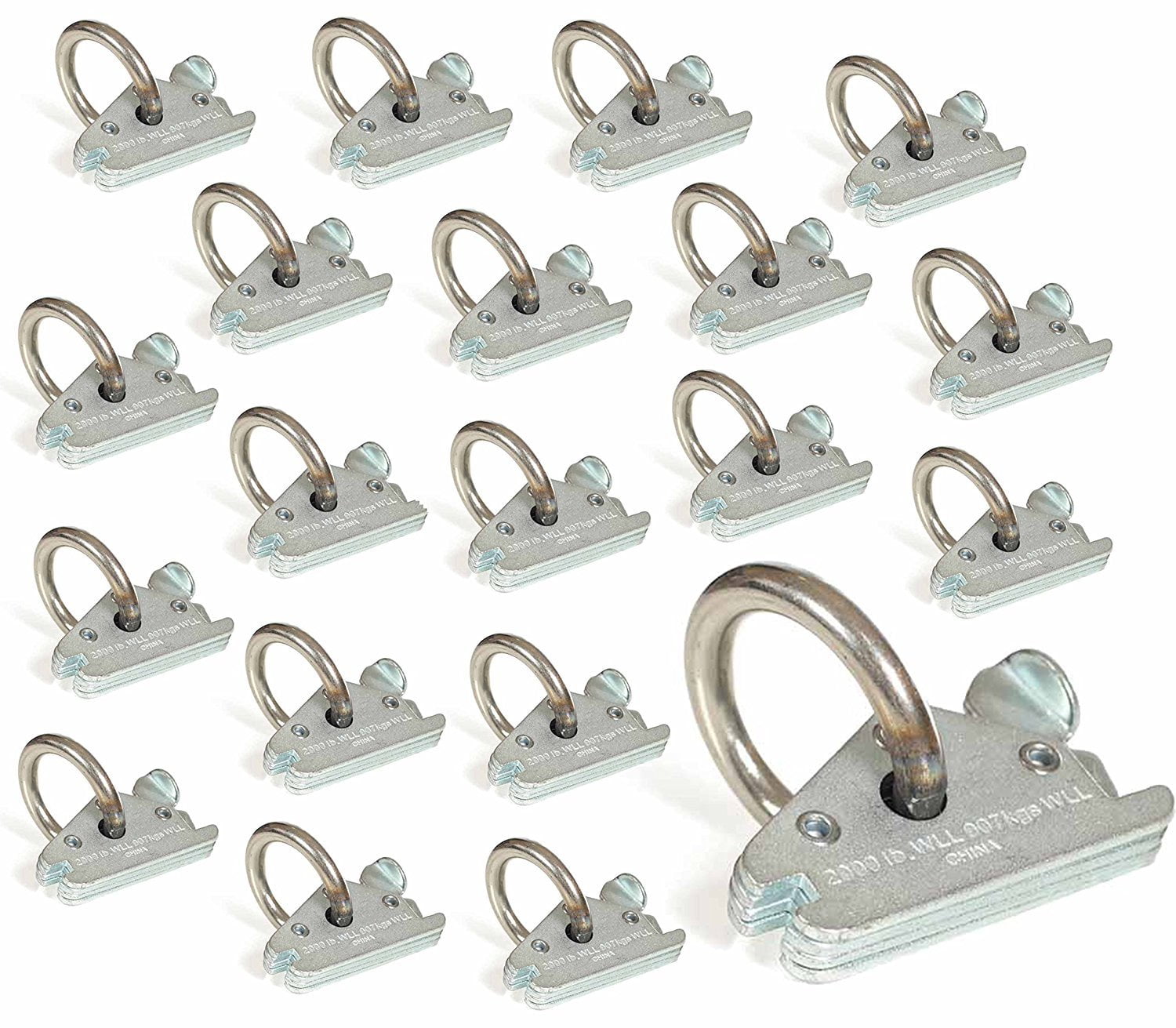 20 Heavy Duty E-Track O Ring Tie-Down Anchors w/ E Track Spring ...