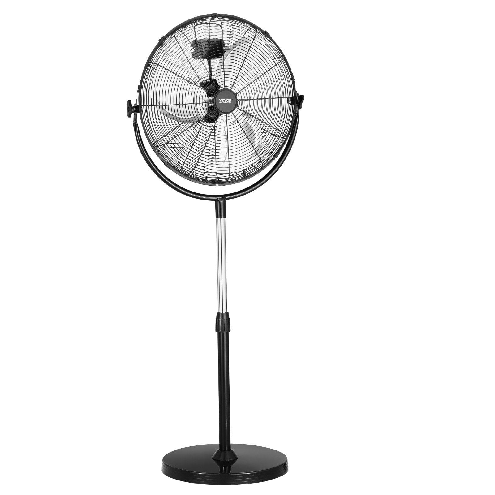 20" Heavy Duty Floor Fan,Adjustable Height 46.9-59.6 "es,3-Speed ...