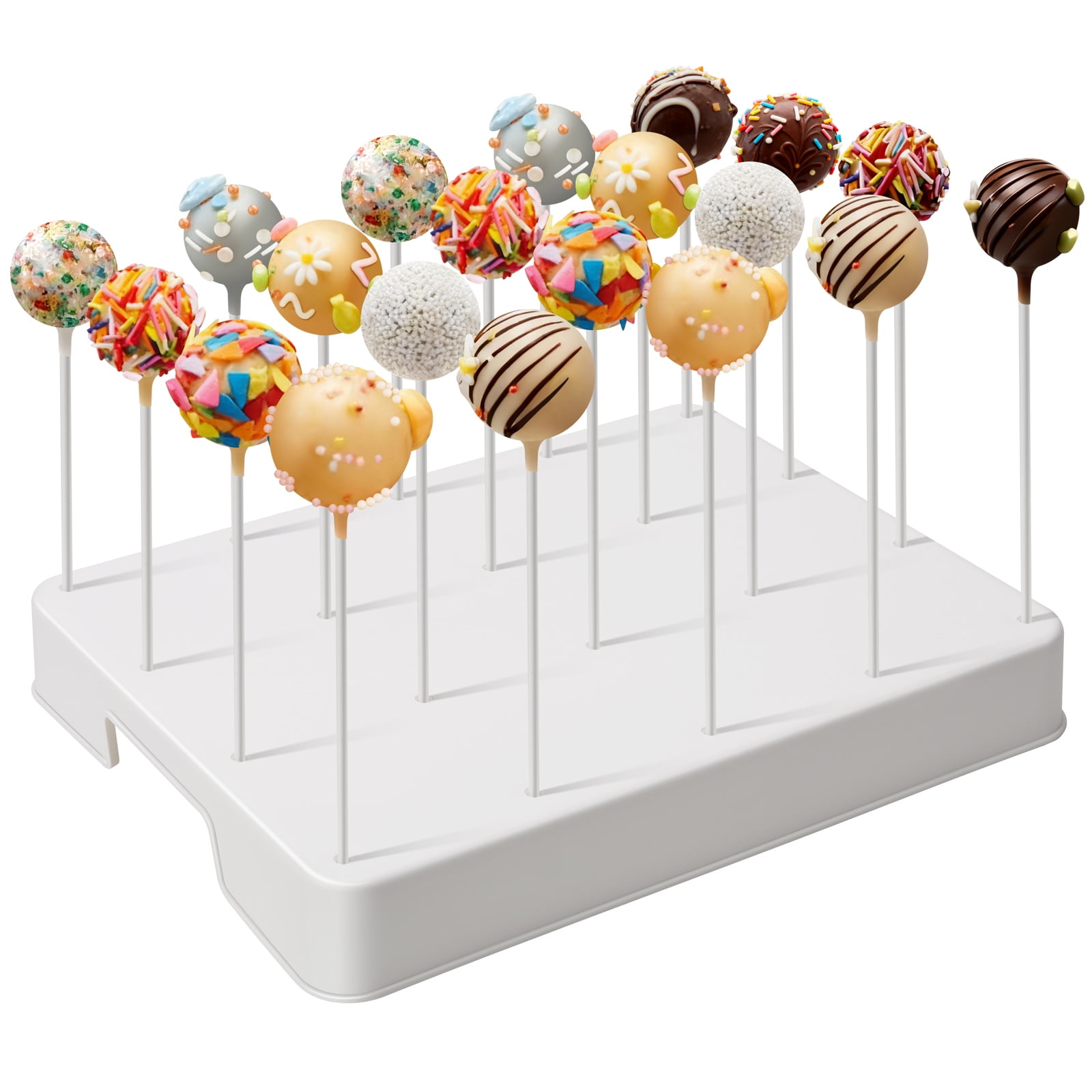 20-Hole Cake Pop Stand with Large Spacing and Taller Height, Easy to ...