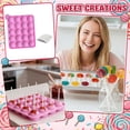 20-Hole Round Lollipop Mold, Silicone Cake Pop and Candy Mold, Non ...