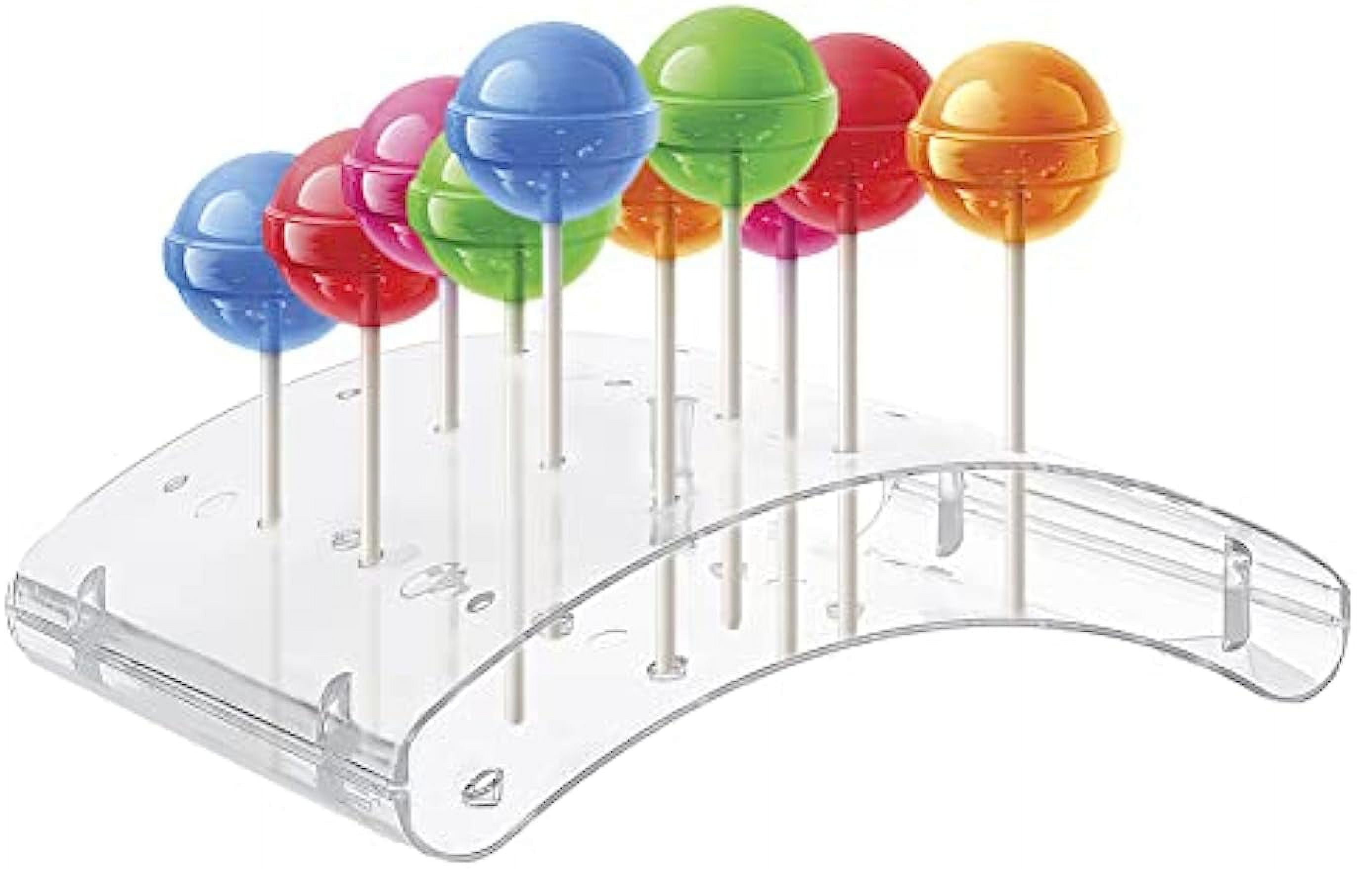 20 Holes Lollipop Holder Cake Pop Display Stand Transparent Arc Shape ...